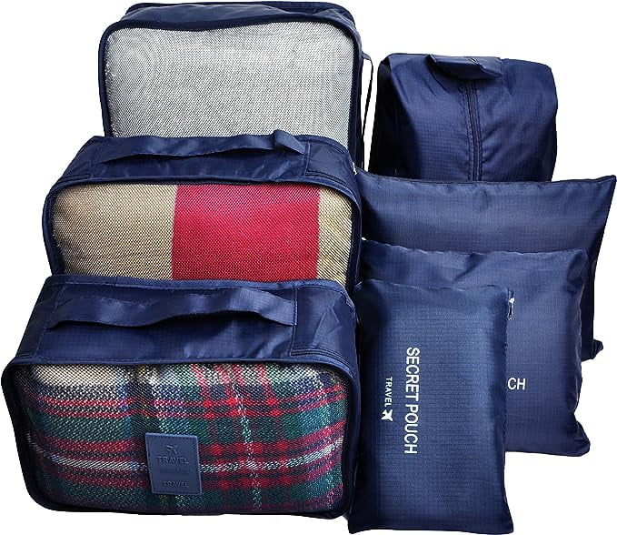 SAYLITA 7Pcs Travel Bags Clothes Packing Cube Luggage Organizer Multi ...