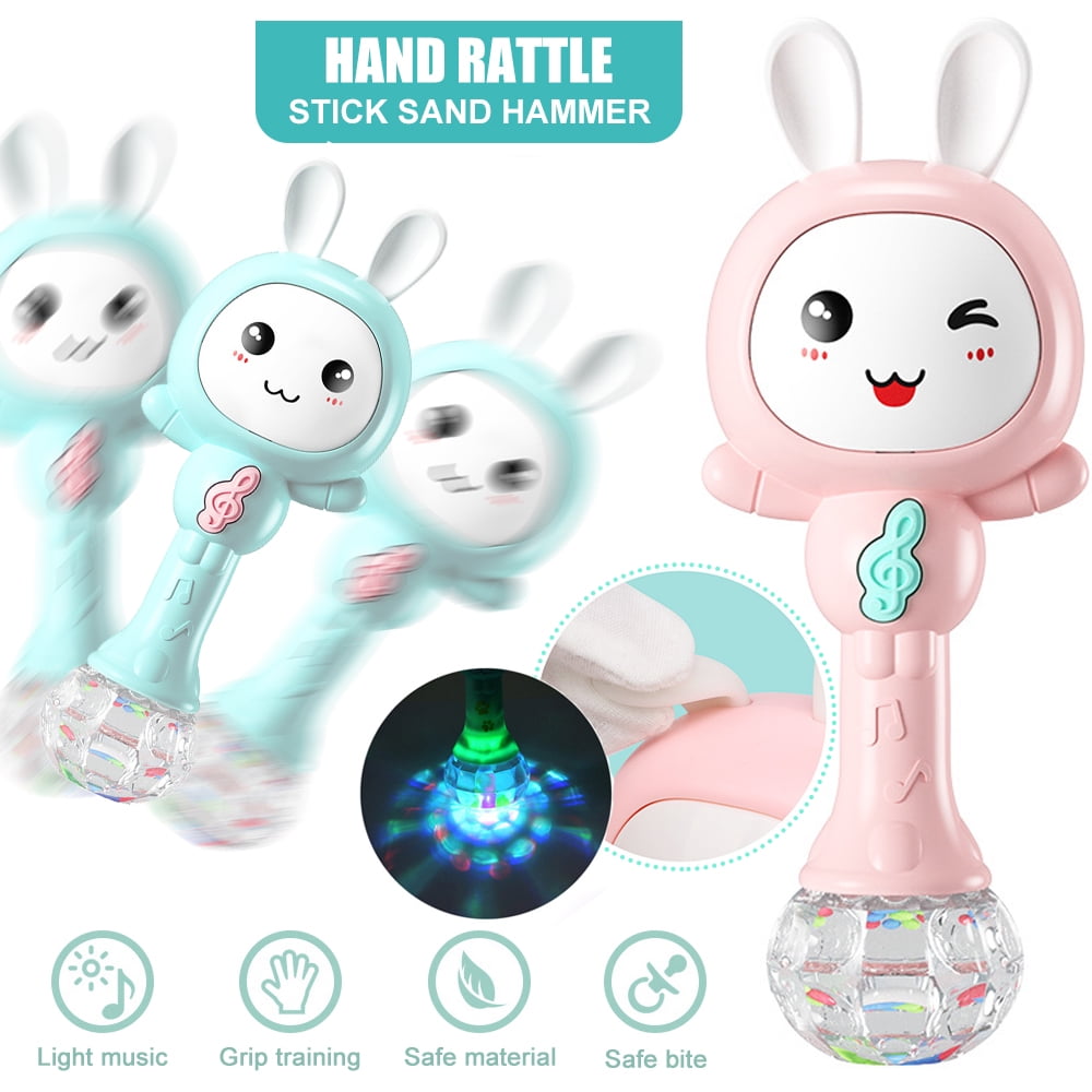 SAYLITA Baby Rattle Sets Teether Rattles Toys, Electronic Rattle Shaker ...