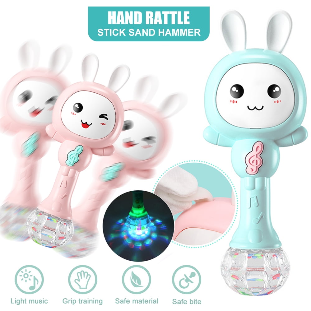 SAYLITA Baby Rattle Sets Teether Rattles Toys, Electronic Rattle Shaker ...