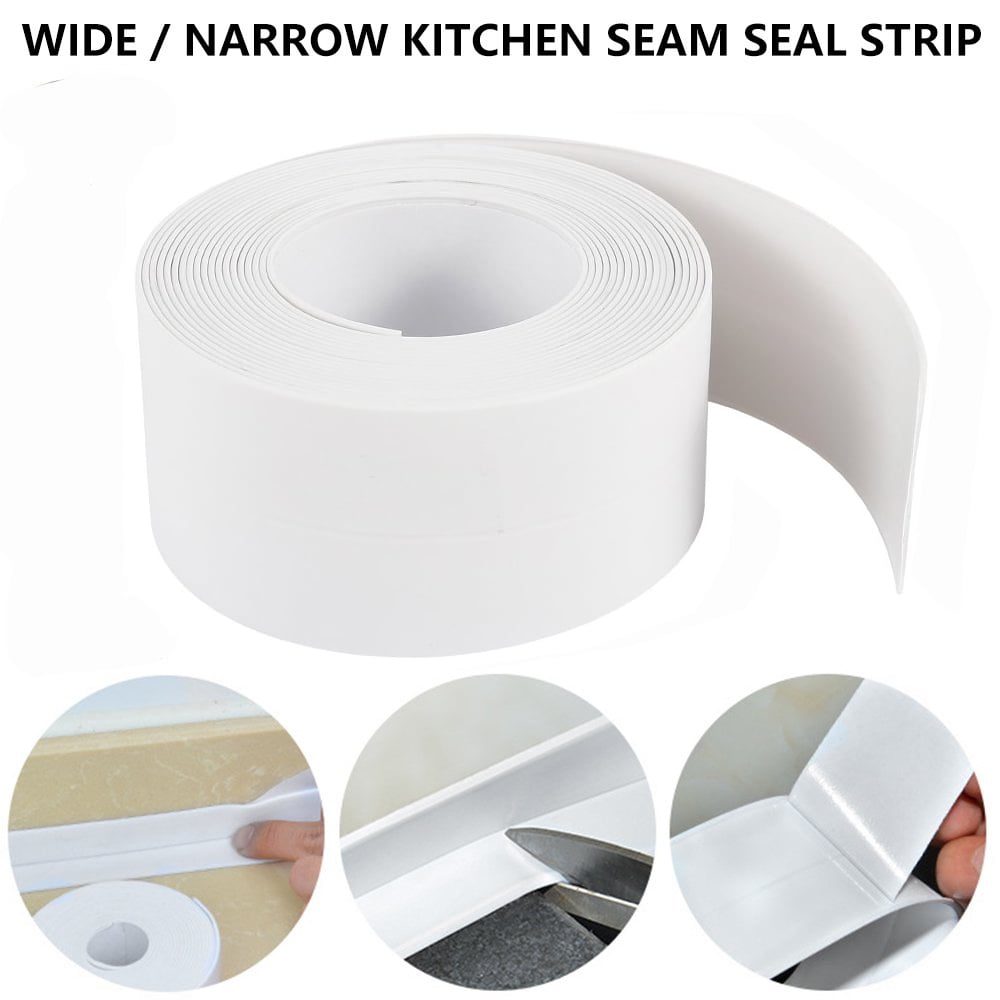 SAYLITA Caulk Strip PE Self Adhesive Tape Sealing Tape Strip Waterproof ...