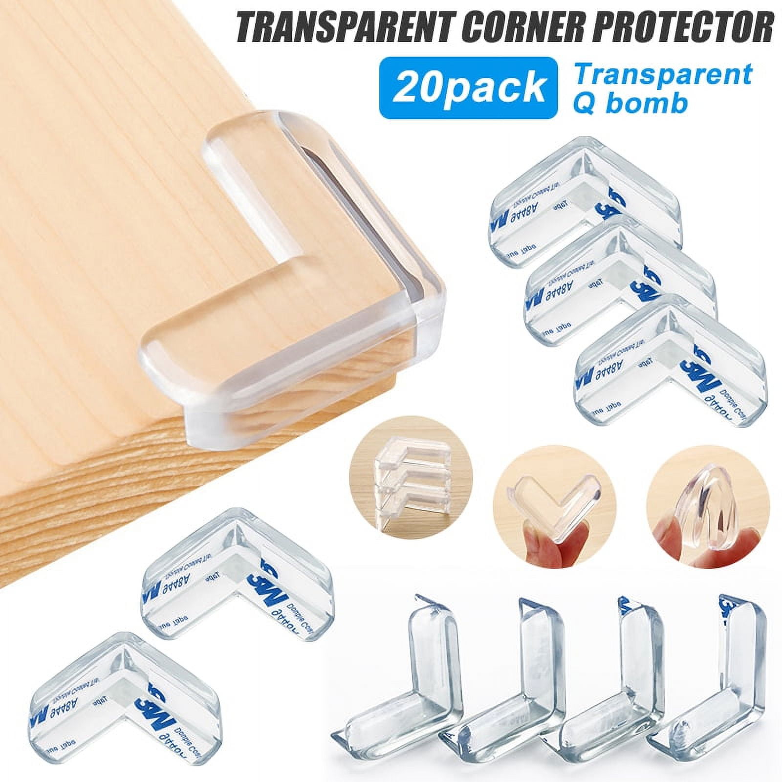 SAYLITA Clear Corner Guards(20 Pack) Table Corner Protectors Clear Edge ...