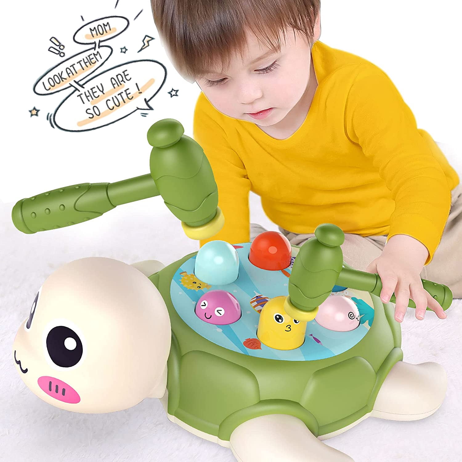 SAYLITA Whack A Mole Game, Early Developmental Toy Interactive Pounding ...