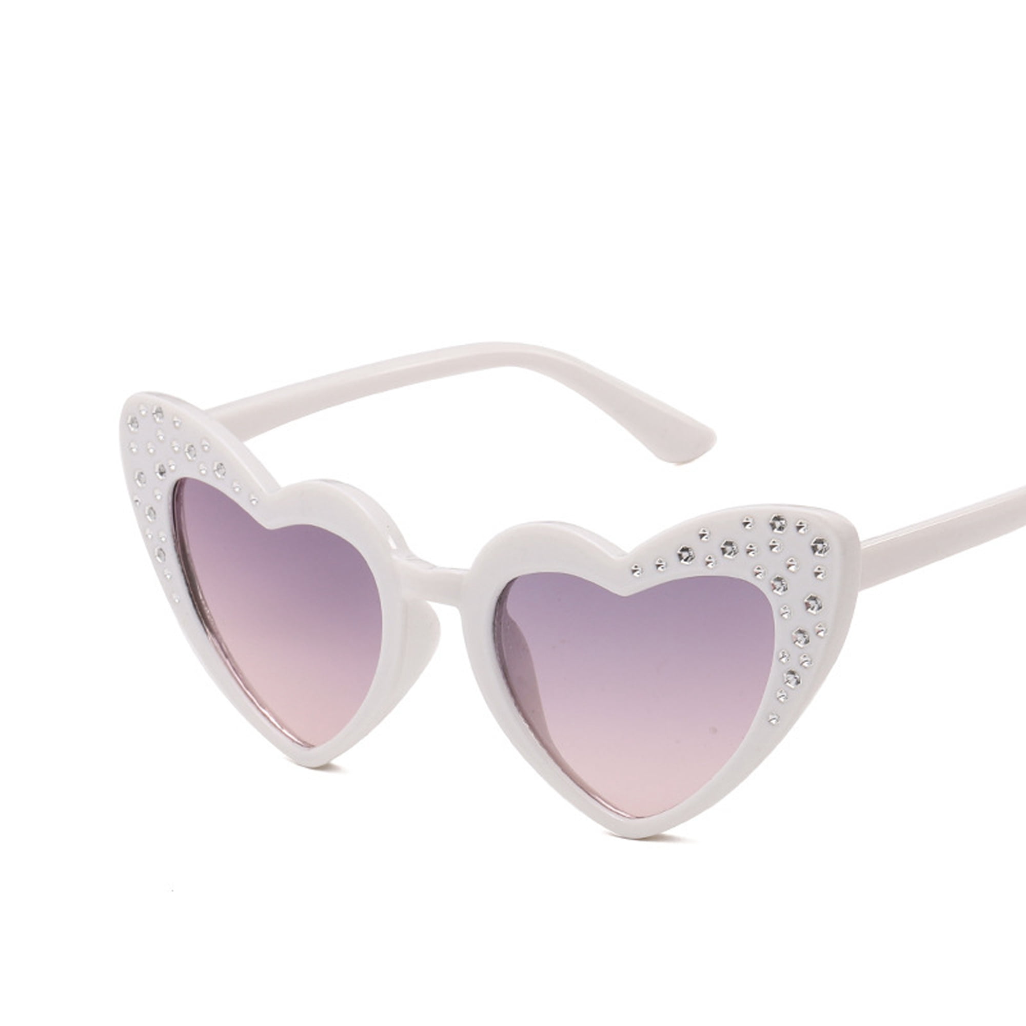 SAYOO Girls Sunglasses, Children Lightweight Heart Shape Sunglasses, Red/ Black/ White/ Pink ...