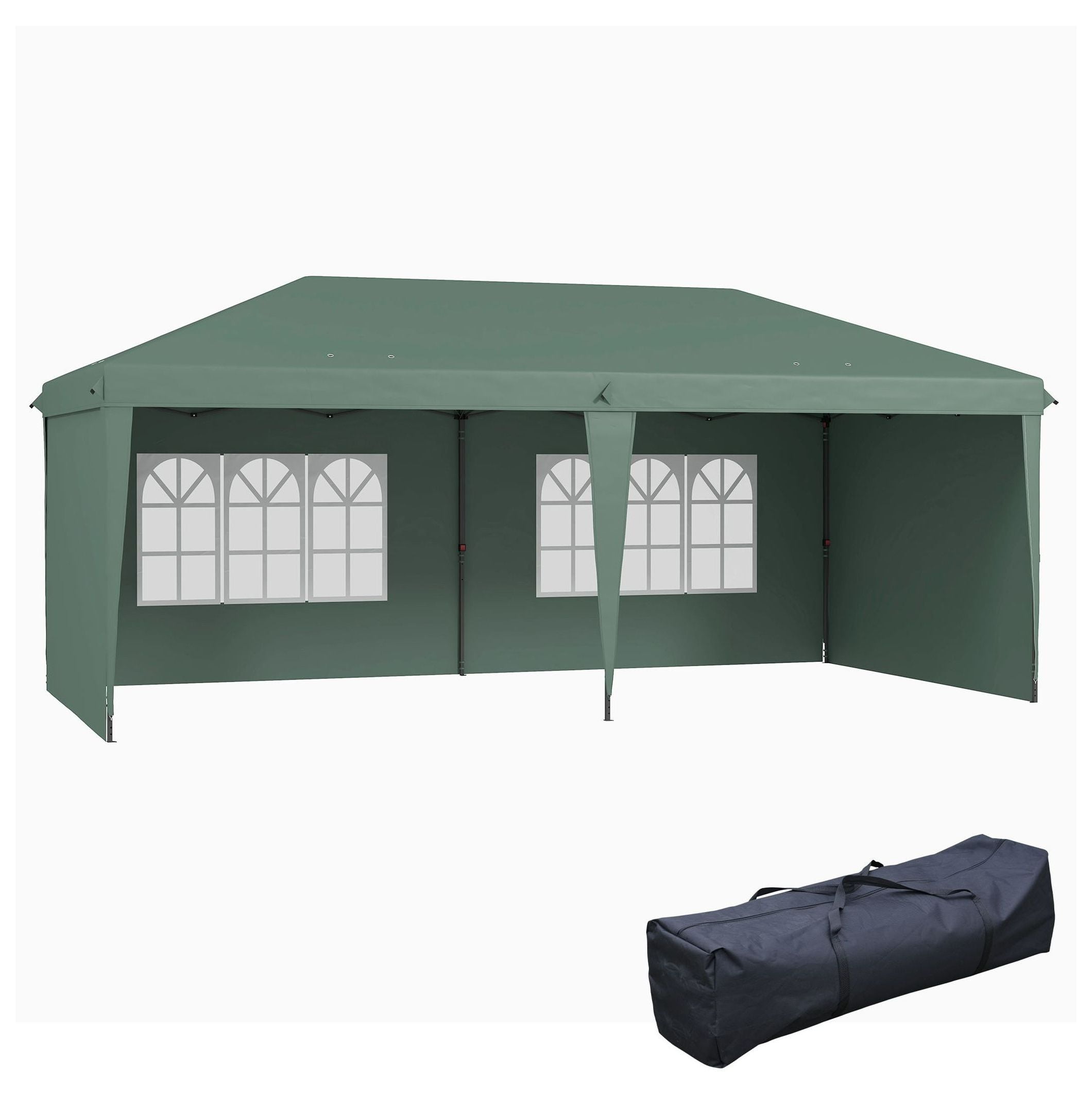 SAZYY 10'x20' Pop Up Gazebo with 4 Removable Sidewalls, Wedding & Event ...