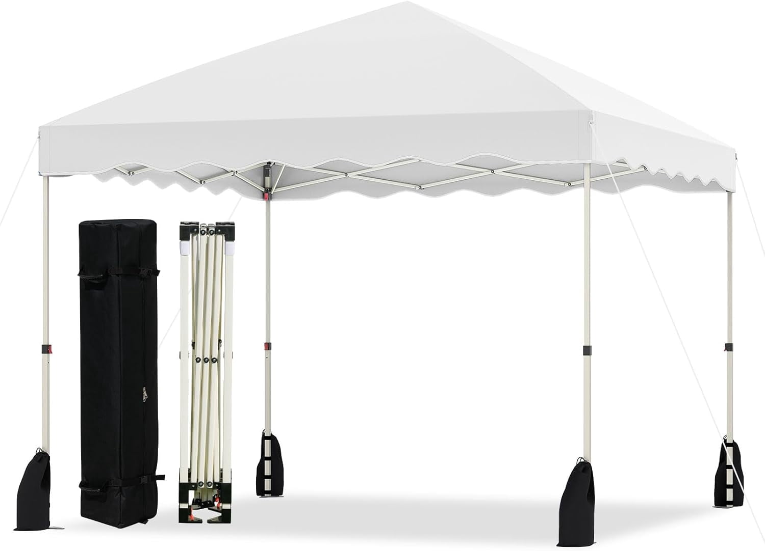 SAZYY 10x10 FT Pop Up Canopy, UPF50+ Easy Set up Instant Tent with ...