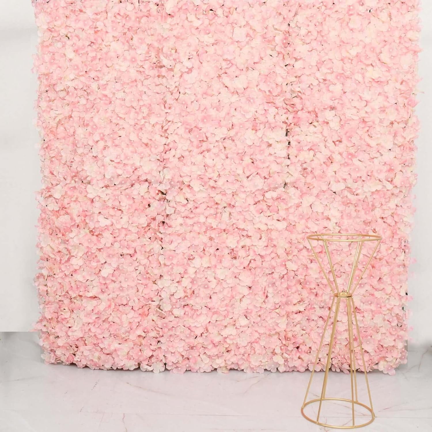 SAZYY 4 Pieces Blush Pink Silk Hydrangea Flower Mats for Wedding Event ...