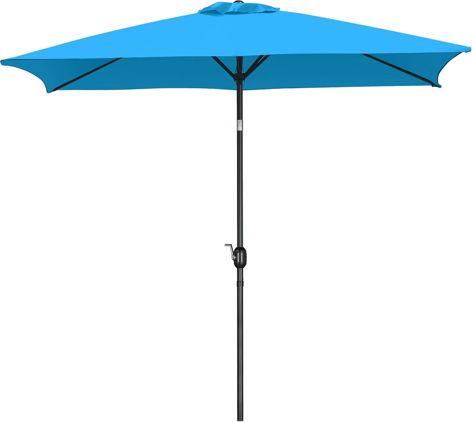 SAZYY 6.5x10FT Rectangular Patio Umbrella Outdoor Table Umbrella Market ...