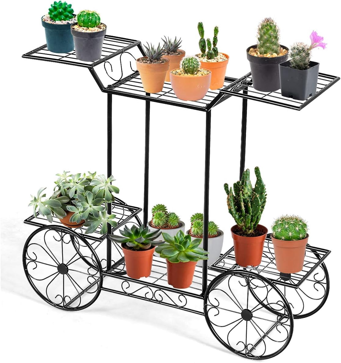 SAZYY 6-Tier Plant Stand Flower Pot Holder Metal Flower Display Shelf ...