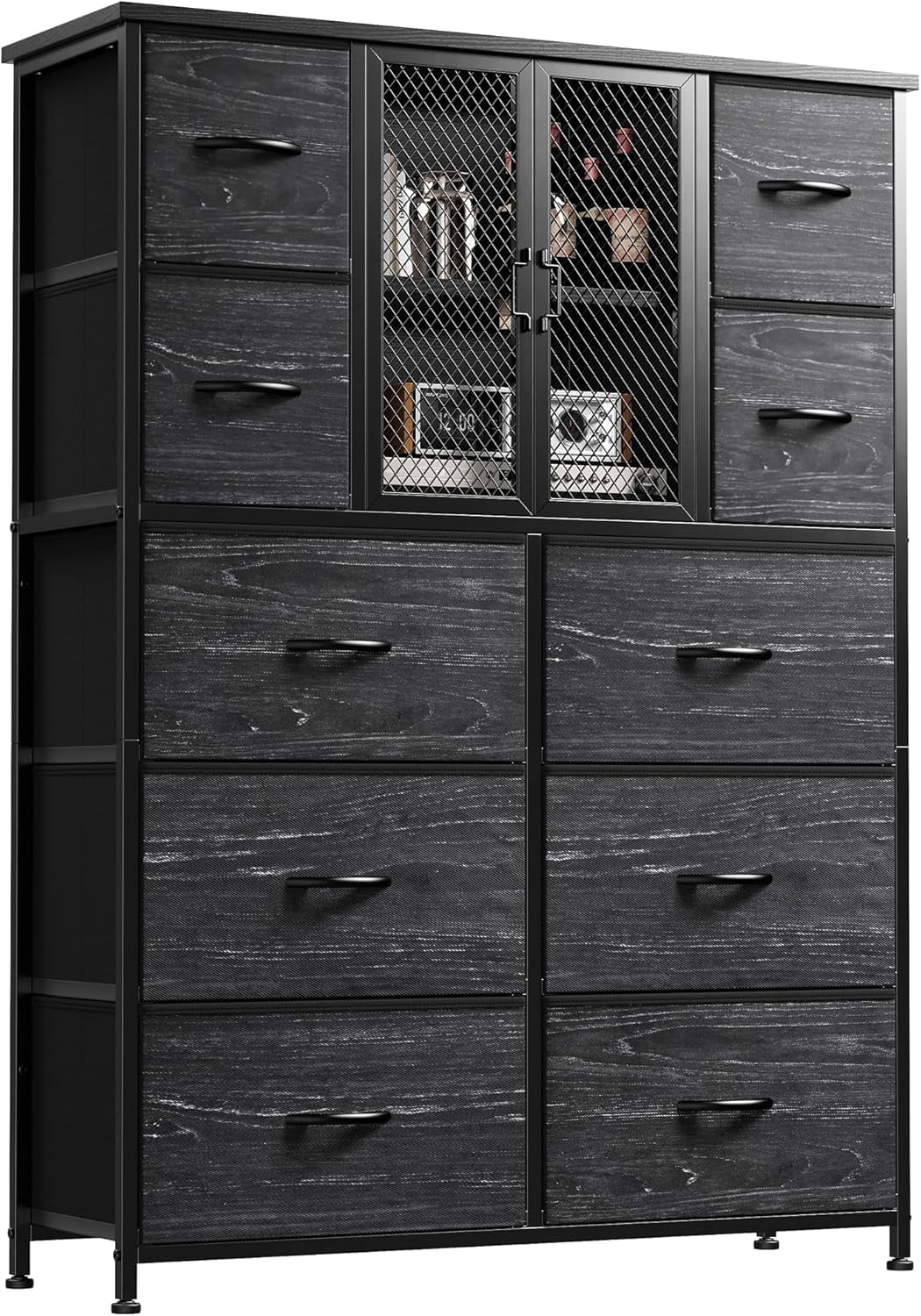 SAZYY Dresser for Bedroom with Mesh Door Dressers & Chests of Drawers ...