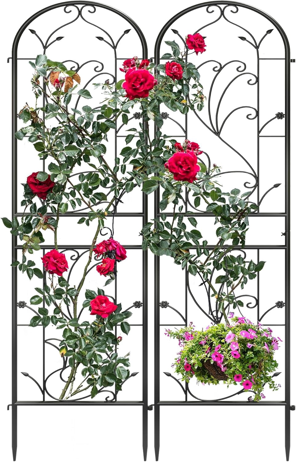 SAZYY Garden Trellis Garden Fencing for Climbing Plants 2 Pack ...