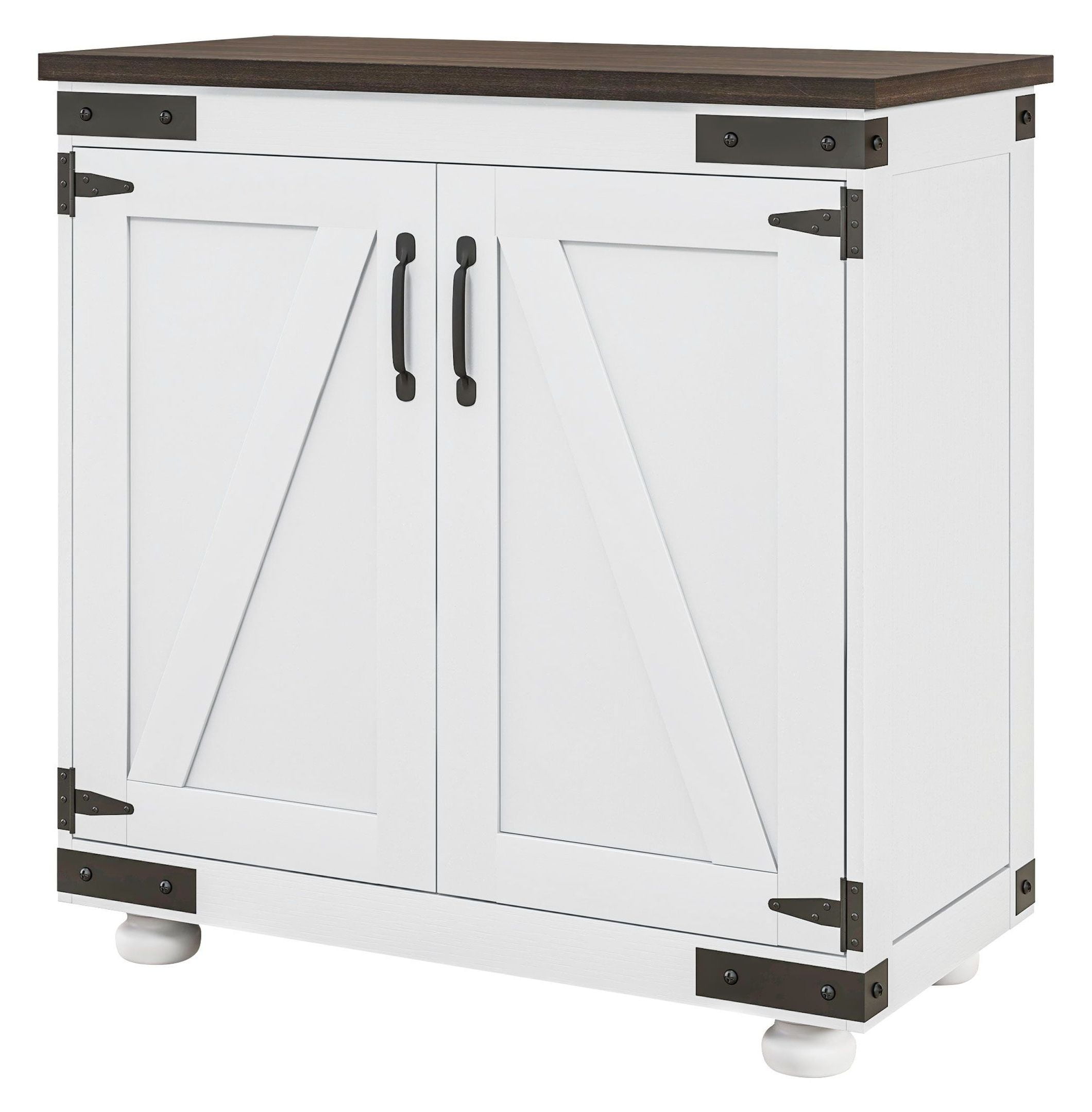 SAZYY Kitchen Sideboard Buffet Cabinet with Sliding Barn Door ...