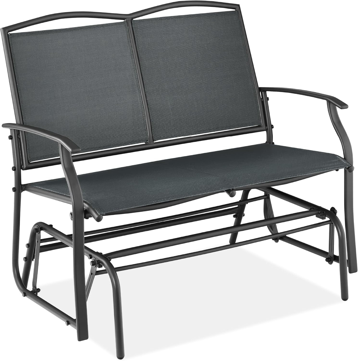 SAZYY Premium 2 - Person Outdoor Patio Swing Glider Loveseat Rocker ...