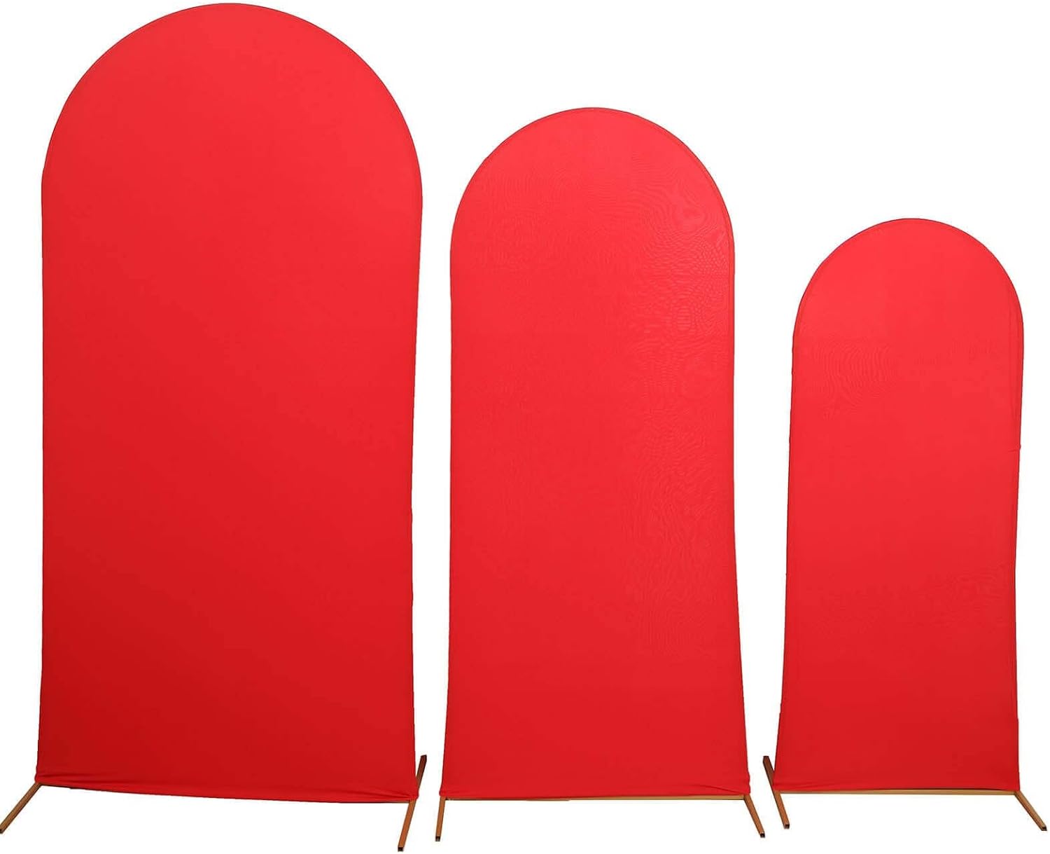 SAZYY Set of 3 Matte Hunter Emerald Green Spandex Fitted Wedding Arch ...