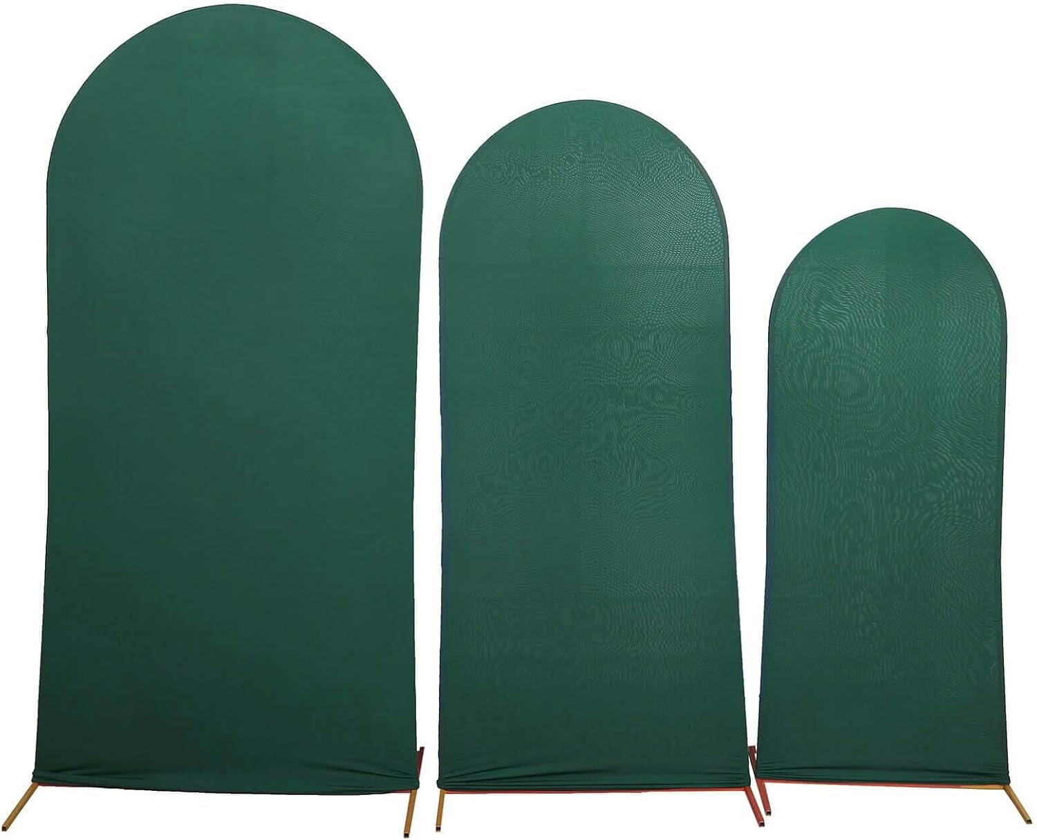 SAZYY Set of 3 Matte Hunter Emerald Green Spandex Fitted Wedding Arch ...