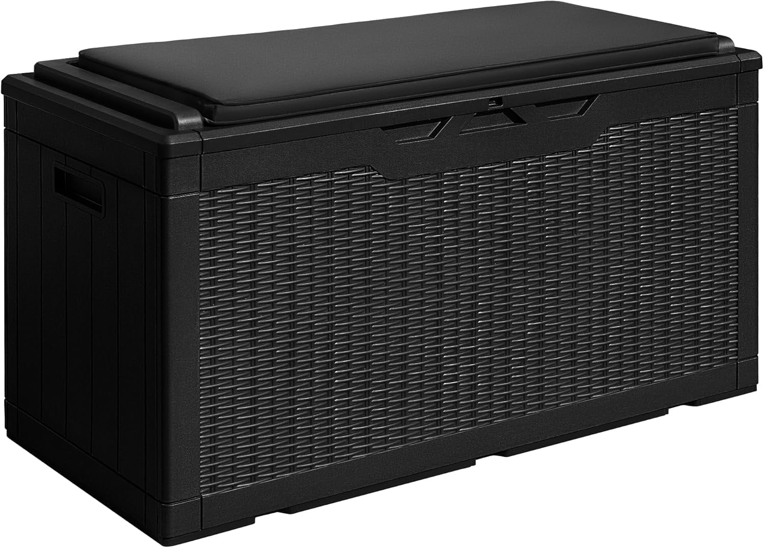 SAZYY Waterproof Large Resin Deck Box Indoor Outdoor Lockable Storage ...