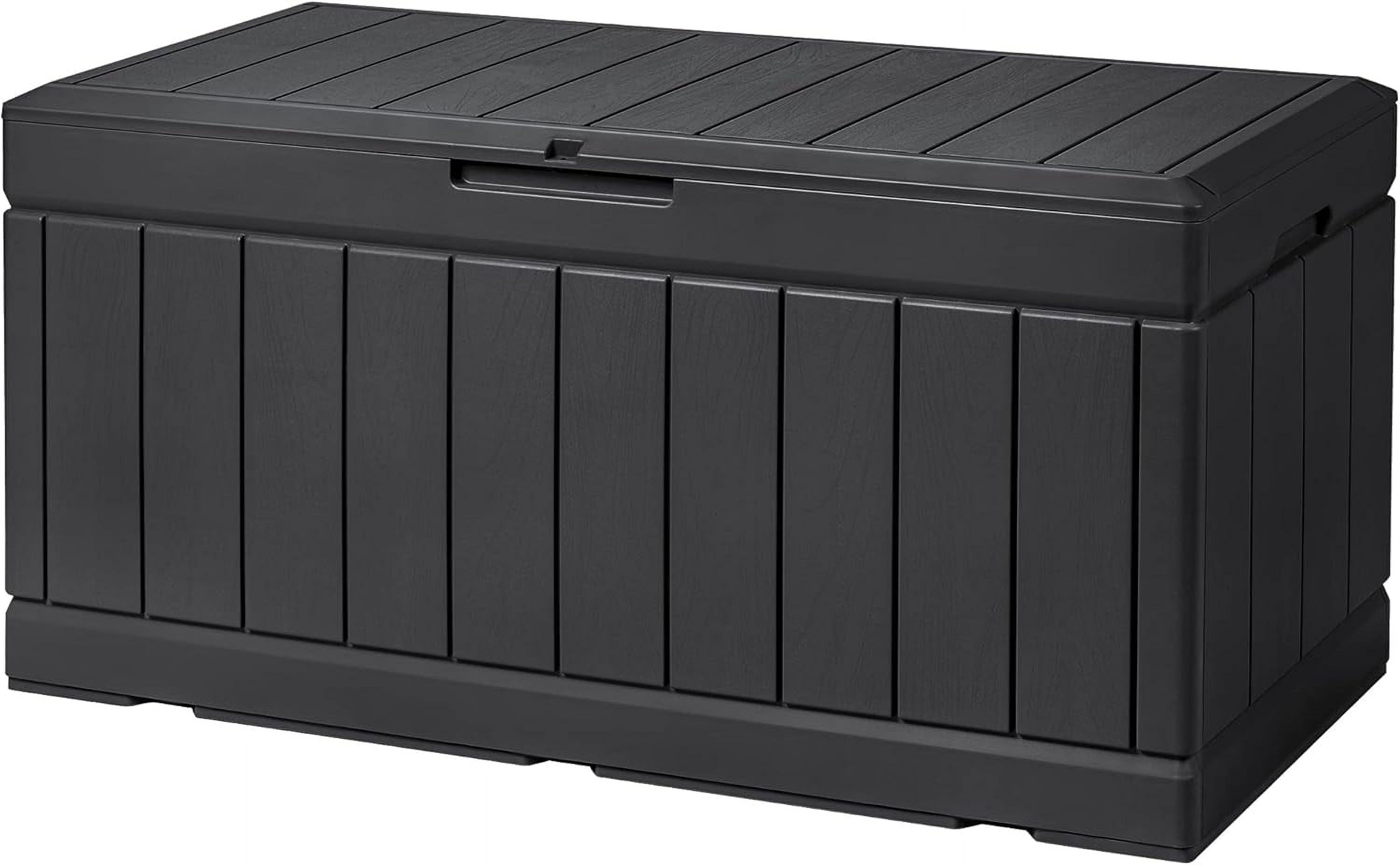 SAZYY Waterproof Large Resin Deck Box Indoor Outdoor Lockable Storage ...