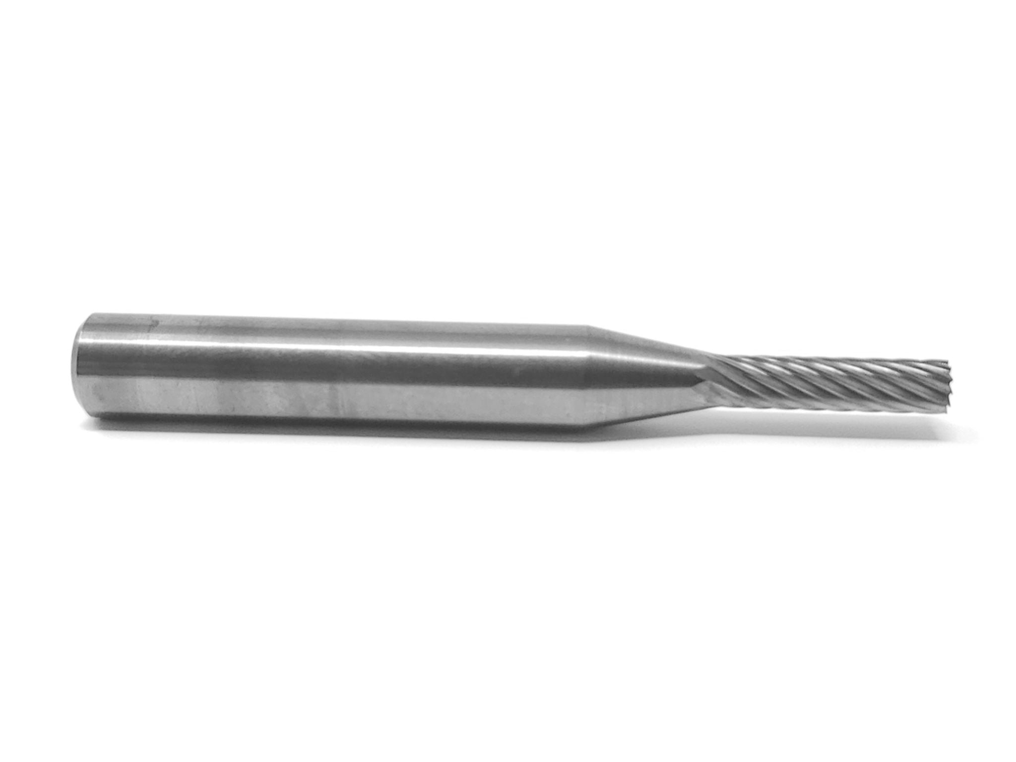HELONGCO Single Cut Cylindrical End Cut 1/8" x 1/2" Carbide Burr Bit, 1 ...
