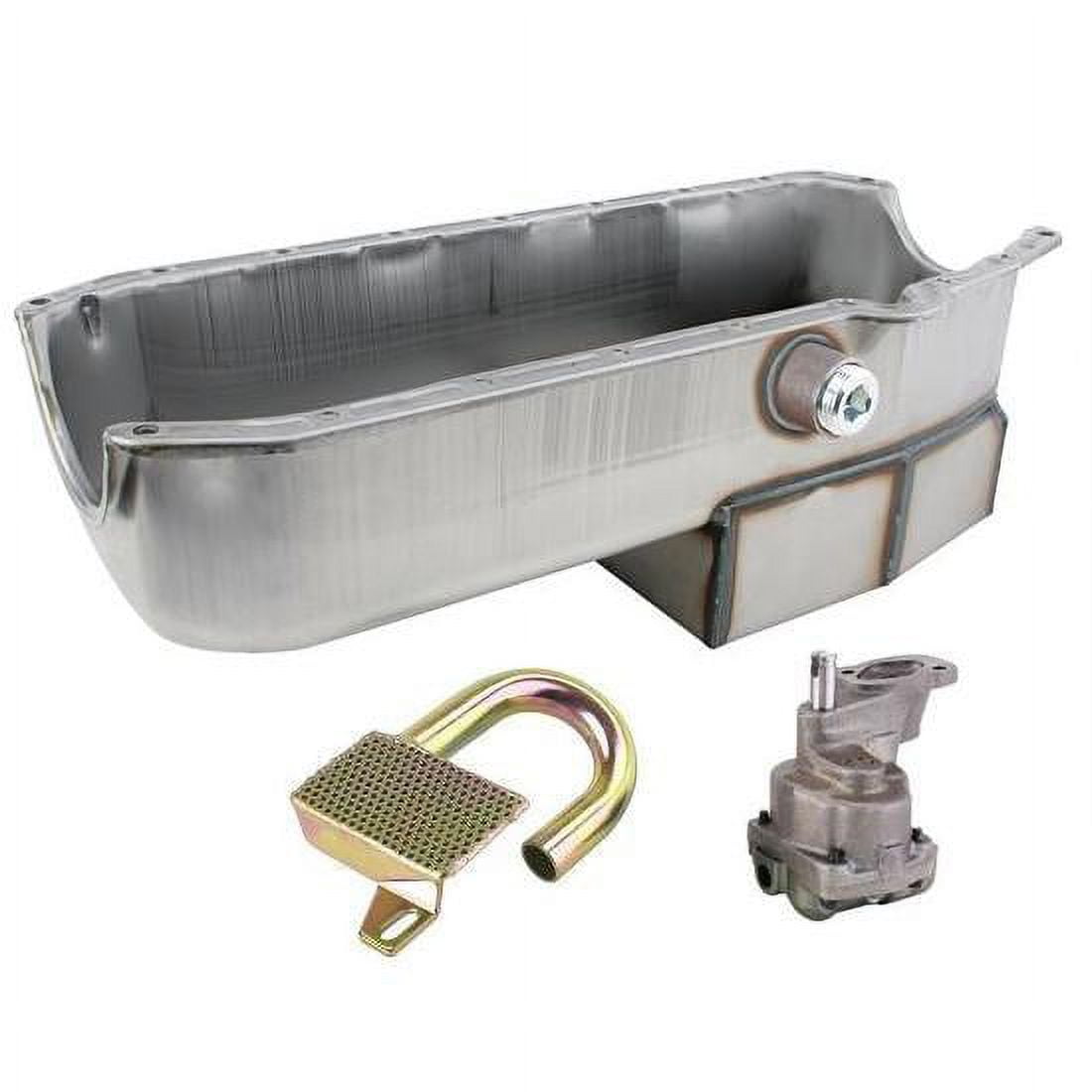 SB Chevy Claimer Oil Pan w/ Plug Combo, Stock Pump, LH Dipstick ...