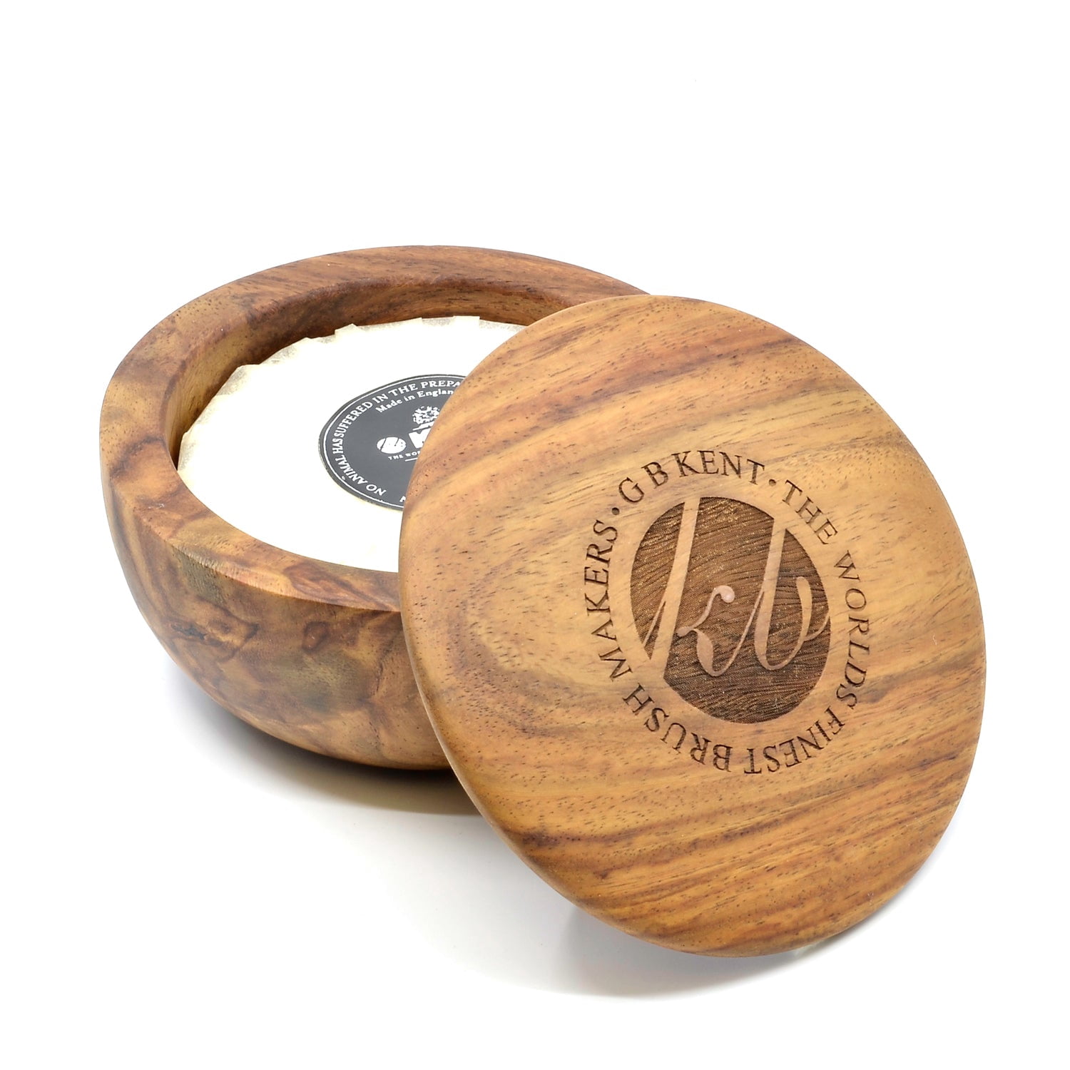 Kent SB6 Mens Shaving Soap Bowl in Dark Oak, Wooden Bowl Shaving Cream ...