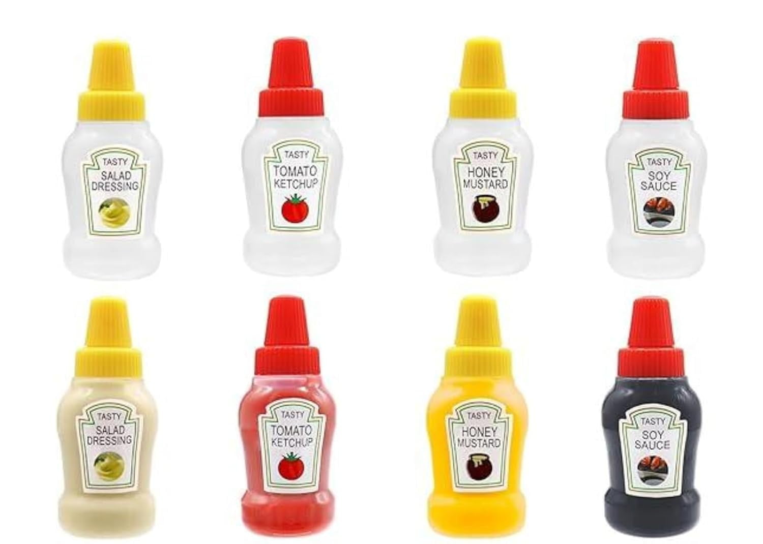 SBA PRIME Mini Ketchup Bottles 25ml Refillable Tomato Ketchup Honey ...