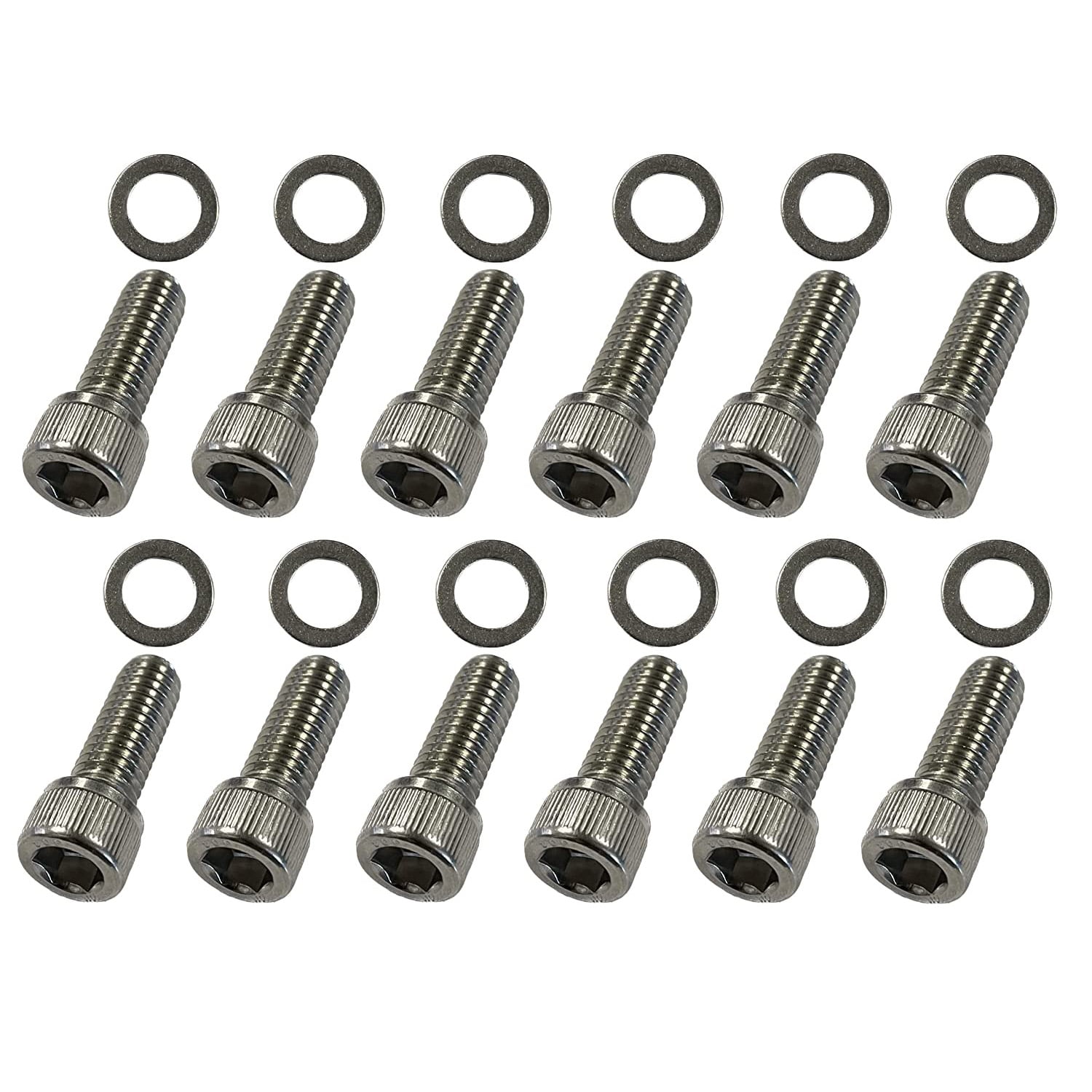 SBC Stainless Steel Exhaust Header Bolt Kit 1” 3/8-16 Bolts for ...