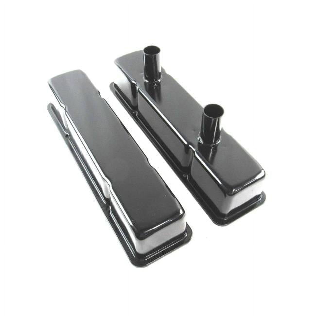 SBC Tall Valve Covers with Breather Tubes Circle Track, Black - Walmart.com