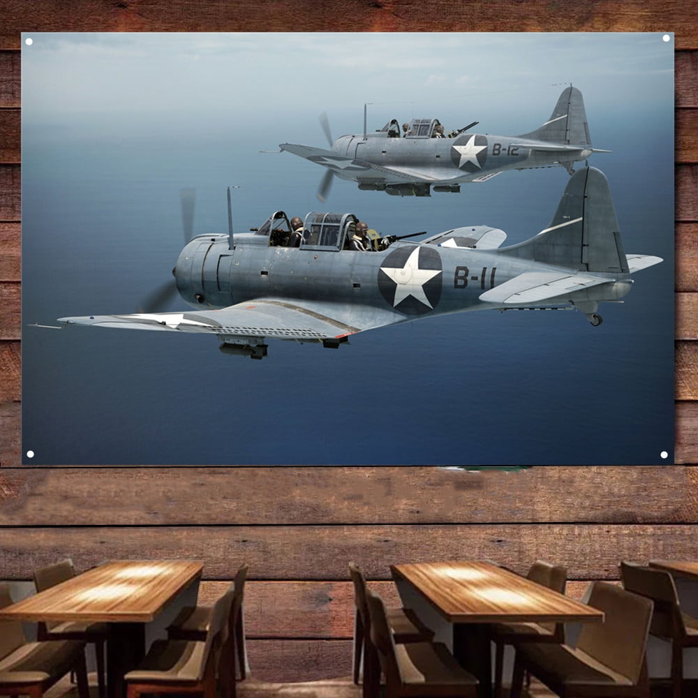 SBD-3 Dauntless Midway Fighter Poster Tapestry - Decorate Your Room ...