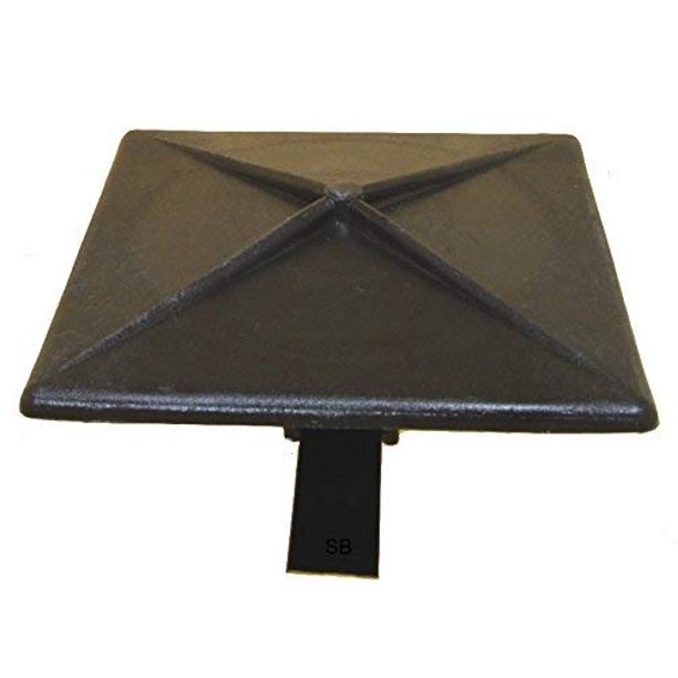 SBD 4.5 Inch (4-1/2”) OD Square Black Light Pole Top Cap | Glass ...