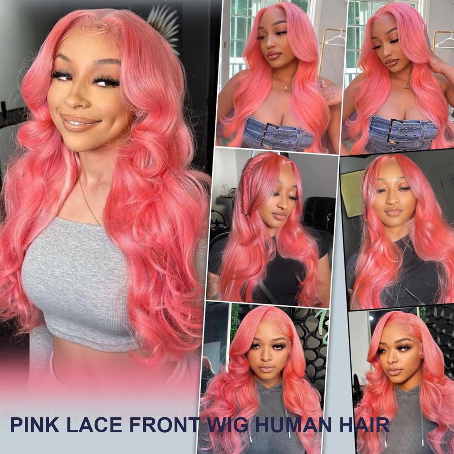 13*4 Inch HD Lace Closure 100% Human Hair Wig Body Wave Lace Front Wig ...