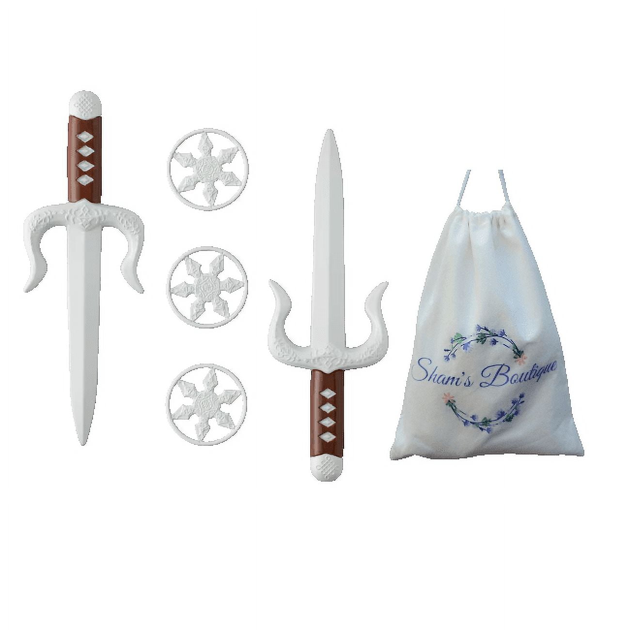 Ninja Playset 5 Pieces total (3 throwing stars and 2 Sai) Ages 3+ Every ...