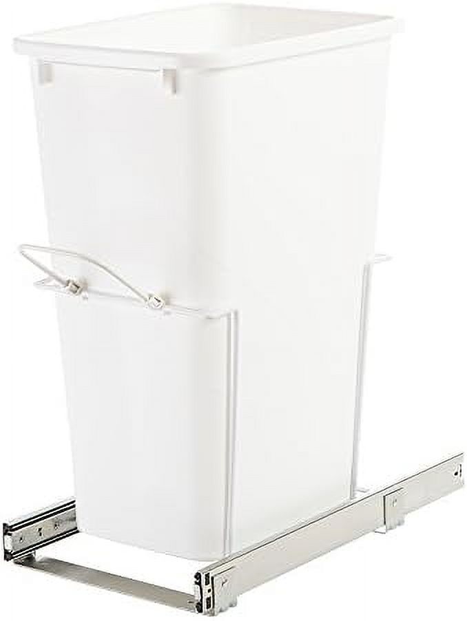 SBM12-1-50WH in-Cabinet Bottom Mount Pull Out Trash Can, 22.88" by 11" by 20",White - Walmart.com