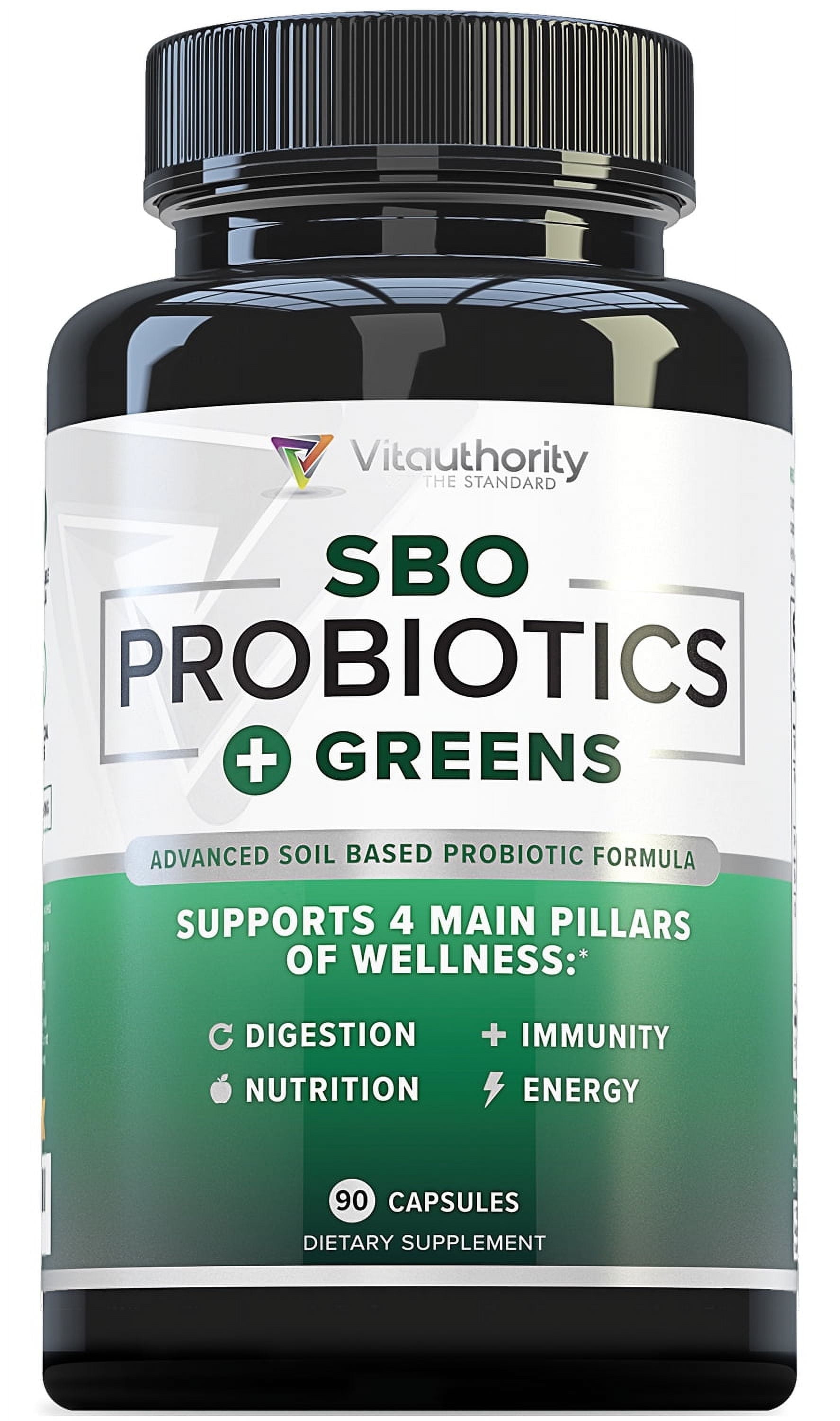 SBO Probiotic + Organic Greens Superfood Blend: Vegan Probiotics 50 ...