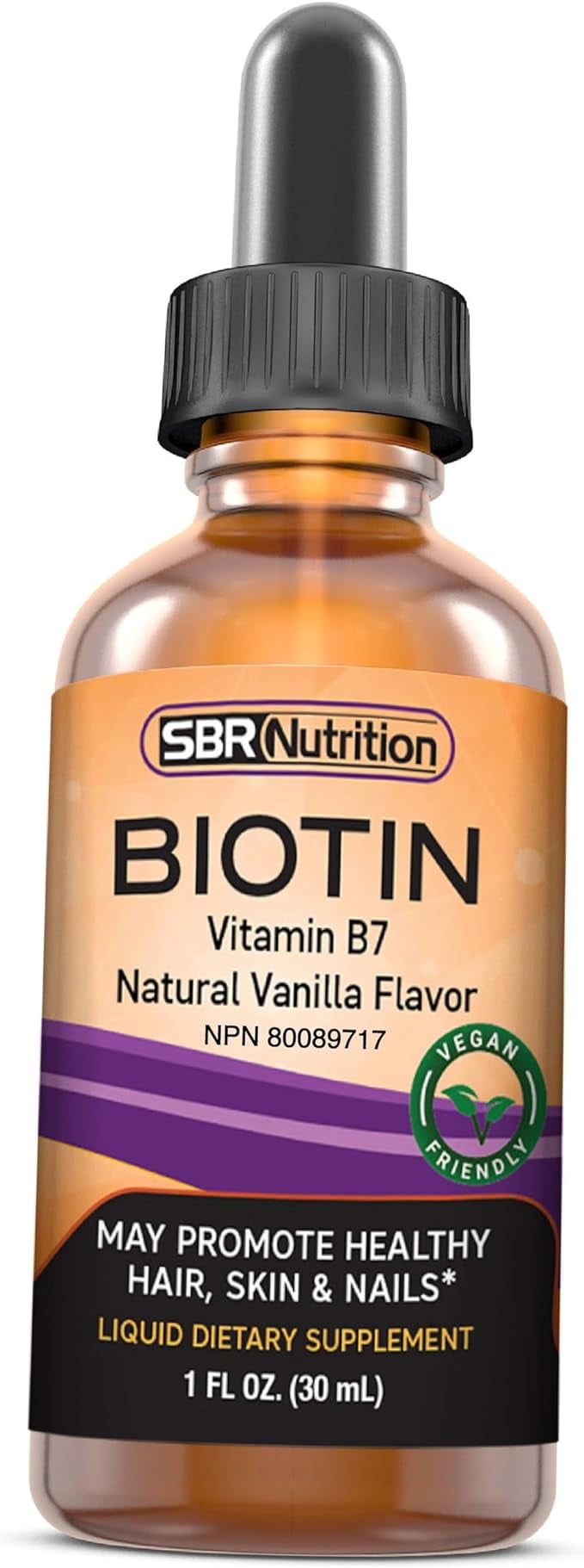 SBR Nutrition Biotin Liquid Drops, 5000mcg per Serving (60) 1.0Fl.oz ...