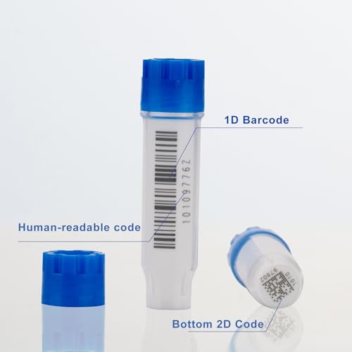 SBS Combo 0.75 ml Cryovials with Racks, 2D Code 96-Well External Thread ...