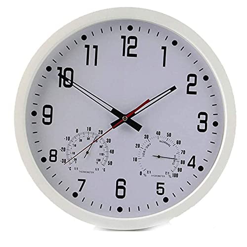 SBTXHJWCGLD Outdoor Garden Wall Clock, Wall Clock Temperature and ...