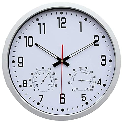 SBTXHJWCGLD Outdoor Garden Wall Clock, Wall Clock Temperature and ...