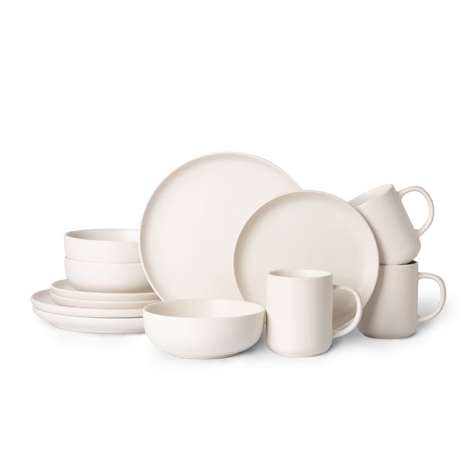 SBYOJLPB 12 Piece Stoneware Dinnerware Sets with Mugs Microwave ...