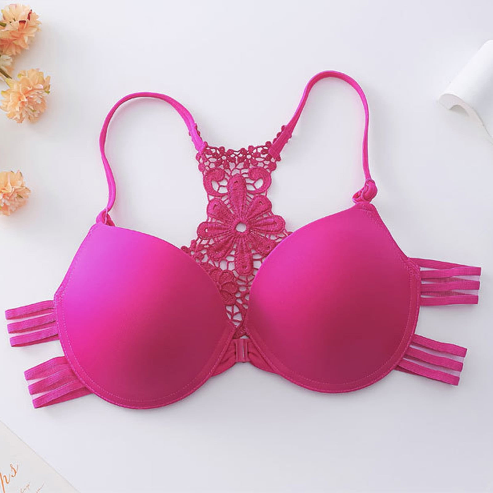 SBYOJLPB Women's Sexy Bra Women Bras Plus Size Behind Buckle ...