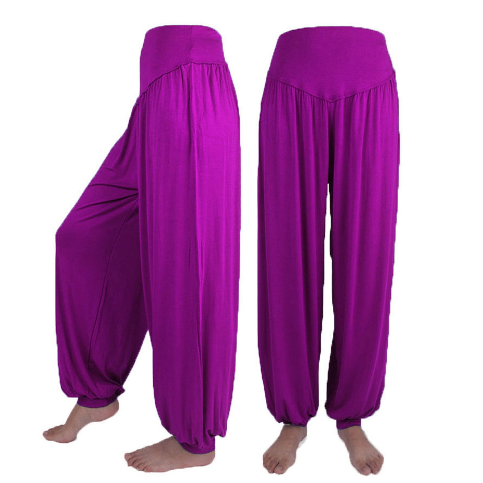 SBYOJLPB Length Pants Clearance Womens Elastic Loose Casual Cotton Soft ...