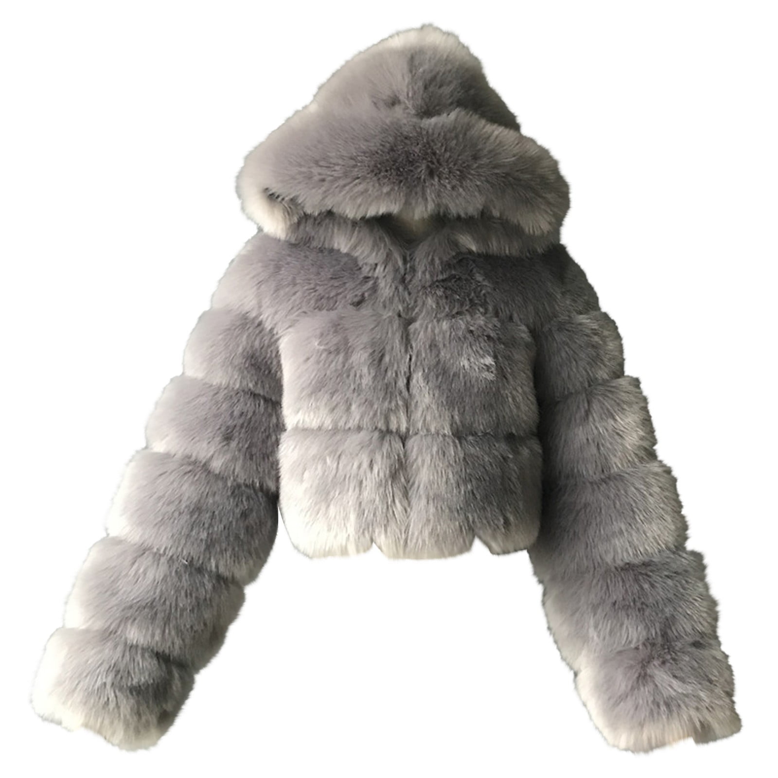 SBYOJLPB Women Winter Warm Coats Faux Fur Coat Warm Faux Furry Faux Fur ...