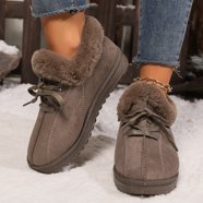 OKBOP Women's Snow Boots-Metallic Boots Warm Christmas Hiking Walking Shoes Women Winter Retro ...