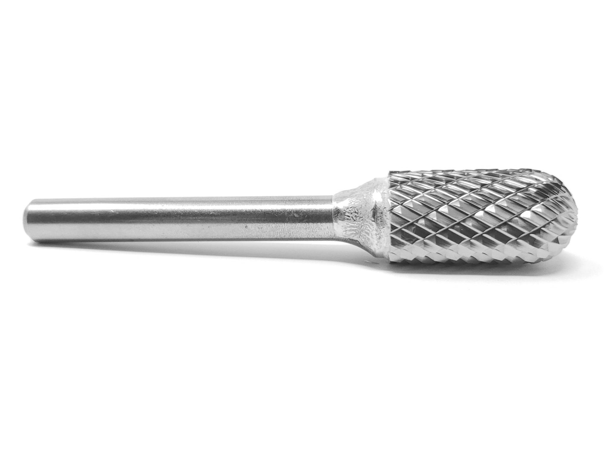 SC-5 Double Cut Cylindrical Radius End 1/2" x 1" Carbide Burr Bur Tool ...