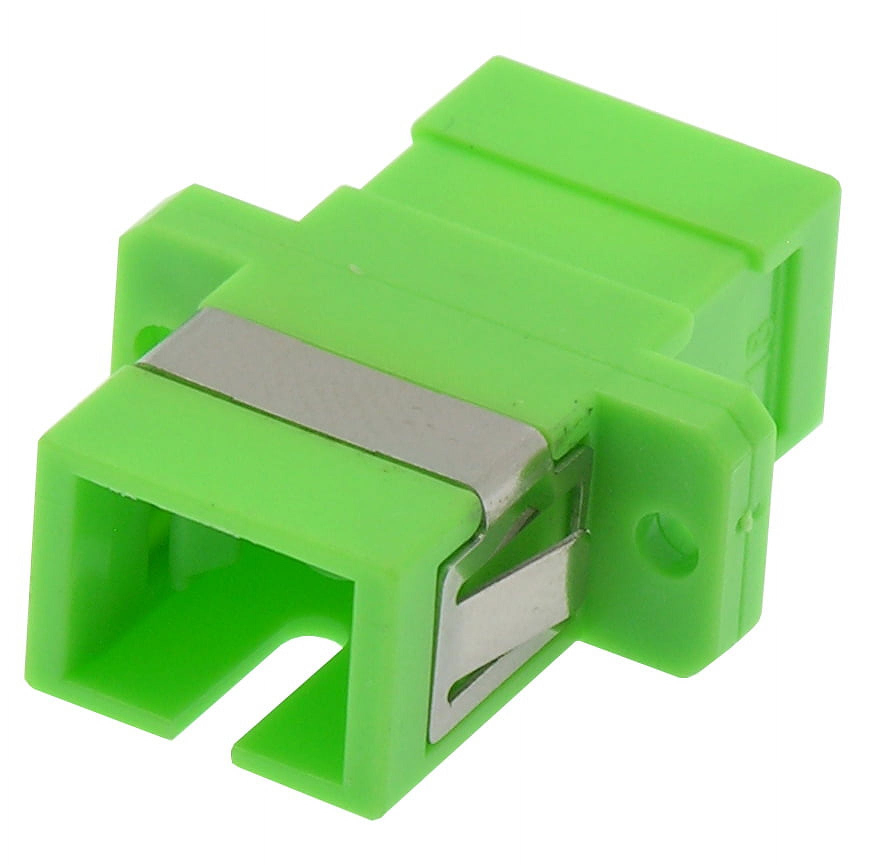 SC/APC Singlemode Simplex Fiber Optic Coupler with Flange, Green ...