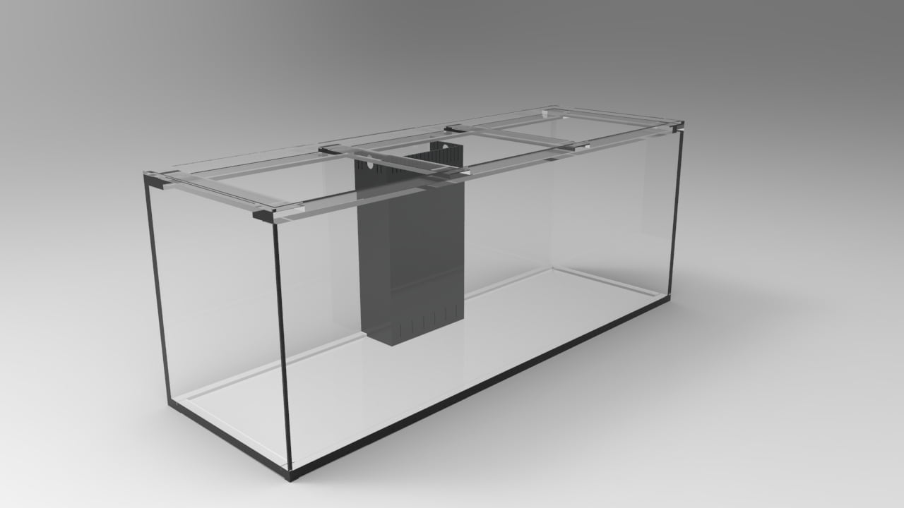 SC Aquariums 210G Starfire Aquarium 72x24x28"H 15mm Built-in overflow ...