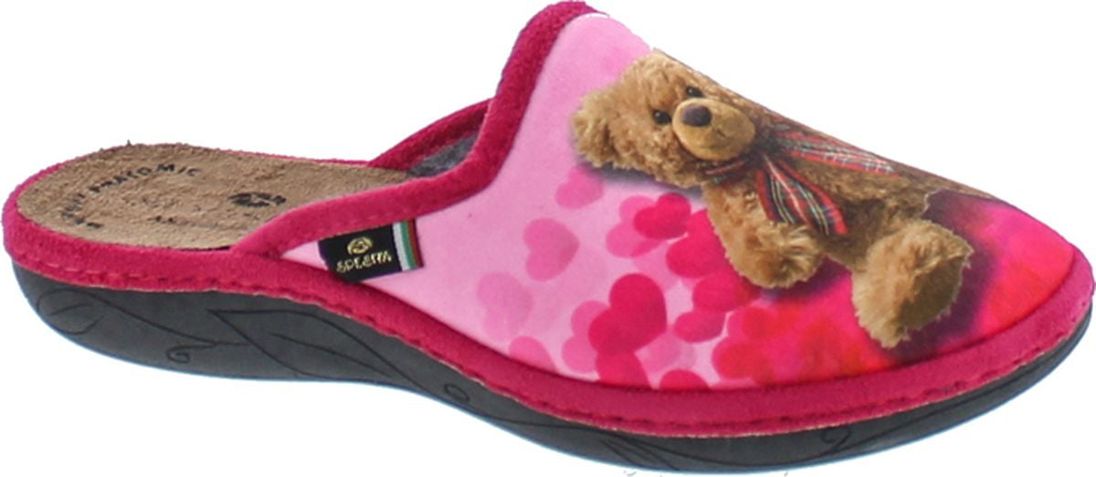 SC Home Collection Womens 18017 I Heart Teddy Cozy House Slippers Made ...
