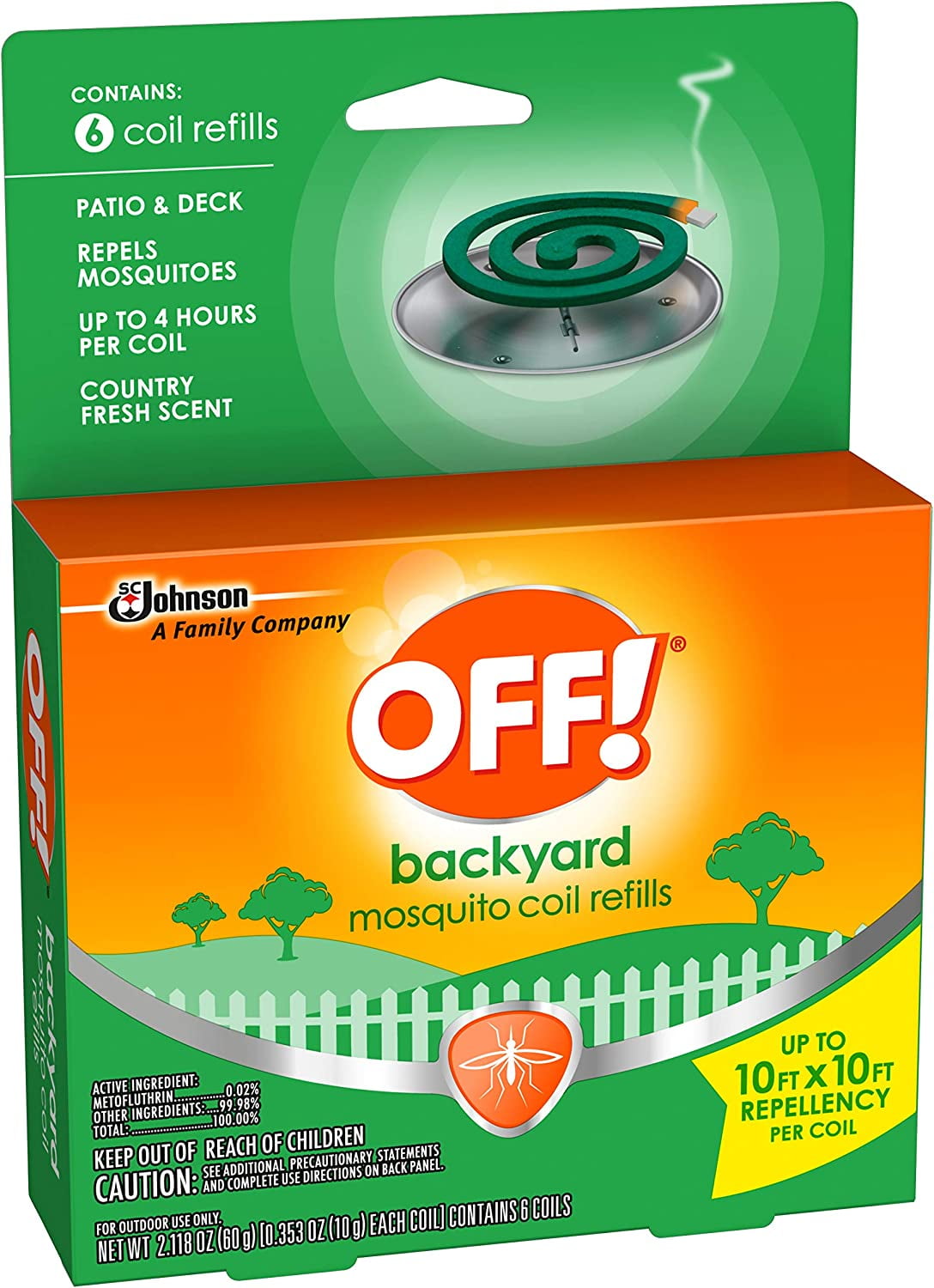 SC Johnson 75203 6-Count Pack Of Patio & Deck Mosquito Coil Refills ...