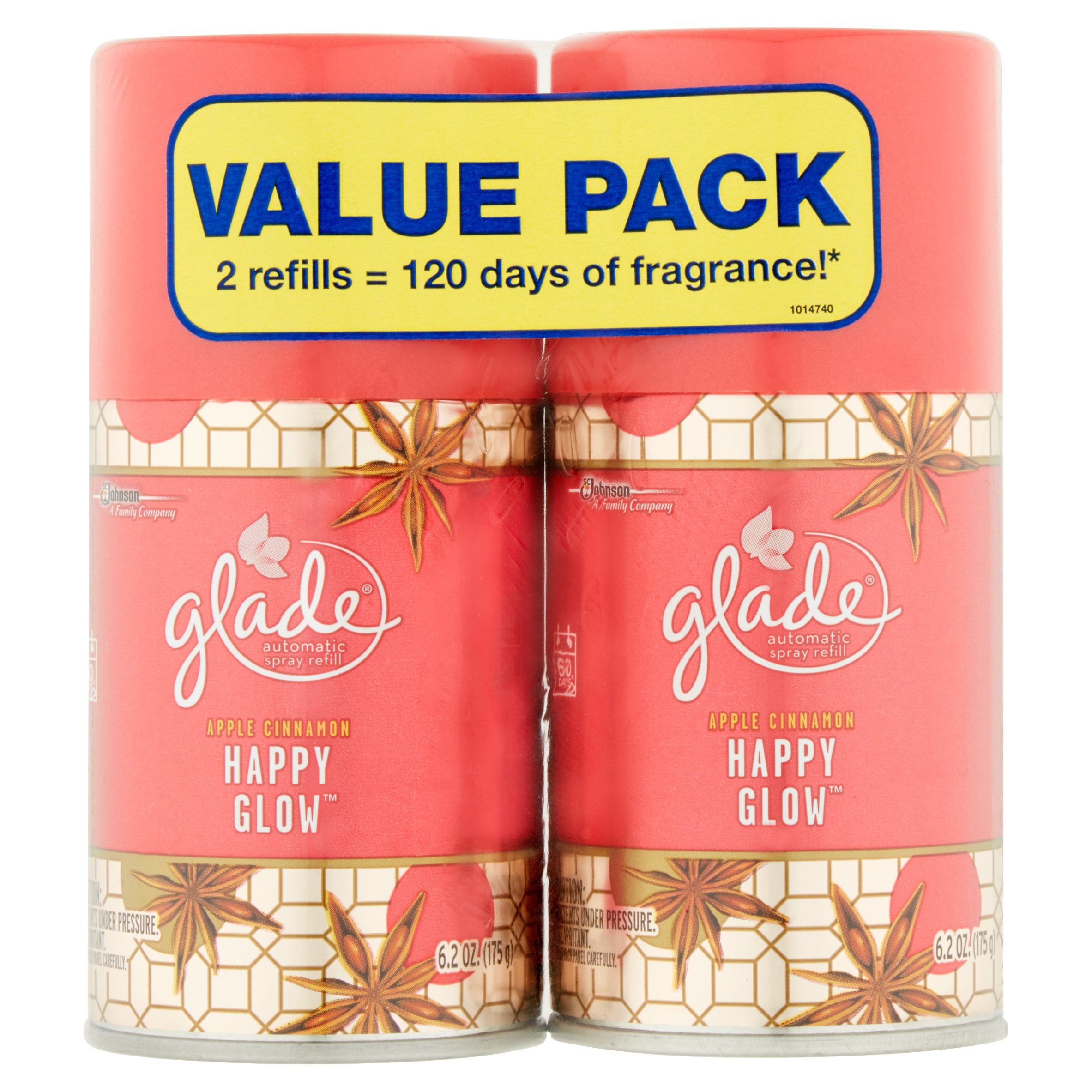 SC Johnson Glade Happy Glow Apple Cinnamon Automatic Spray Refill Value ...