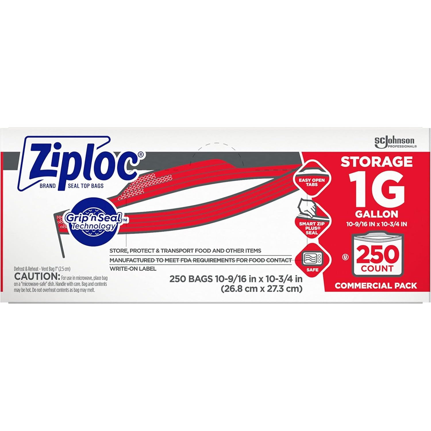 SC Johnson Professional Ziploc Storage Bags with New Grip 'n Seal ...