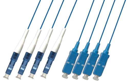 SC-LC 4-Strand 10FT Singlemode 9/125 Fiber Optic Cable Bunch 0.9mm ...