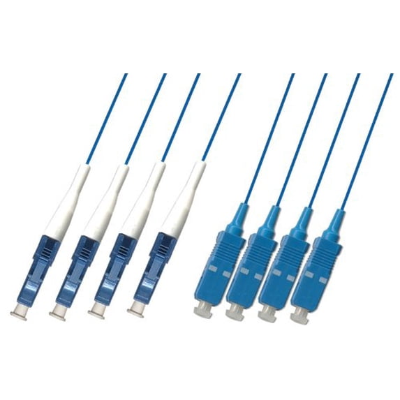 SC-LC 4-Strand 75FT Singlemode 9/125 Fiber Optic Cable Bunch 0.9mm ...